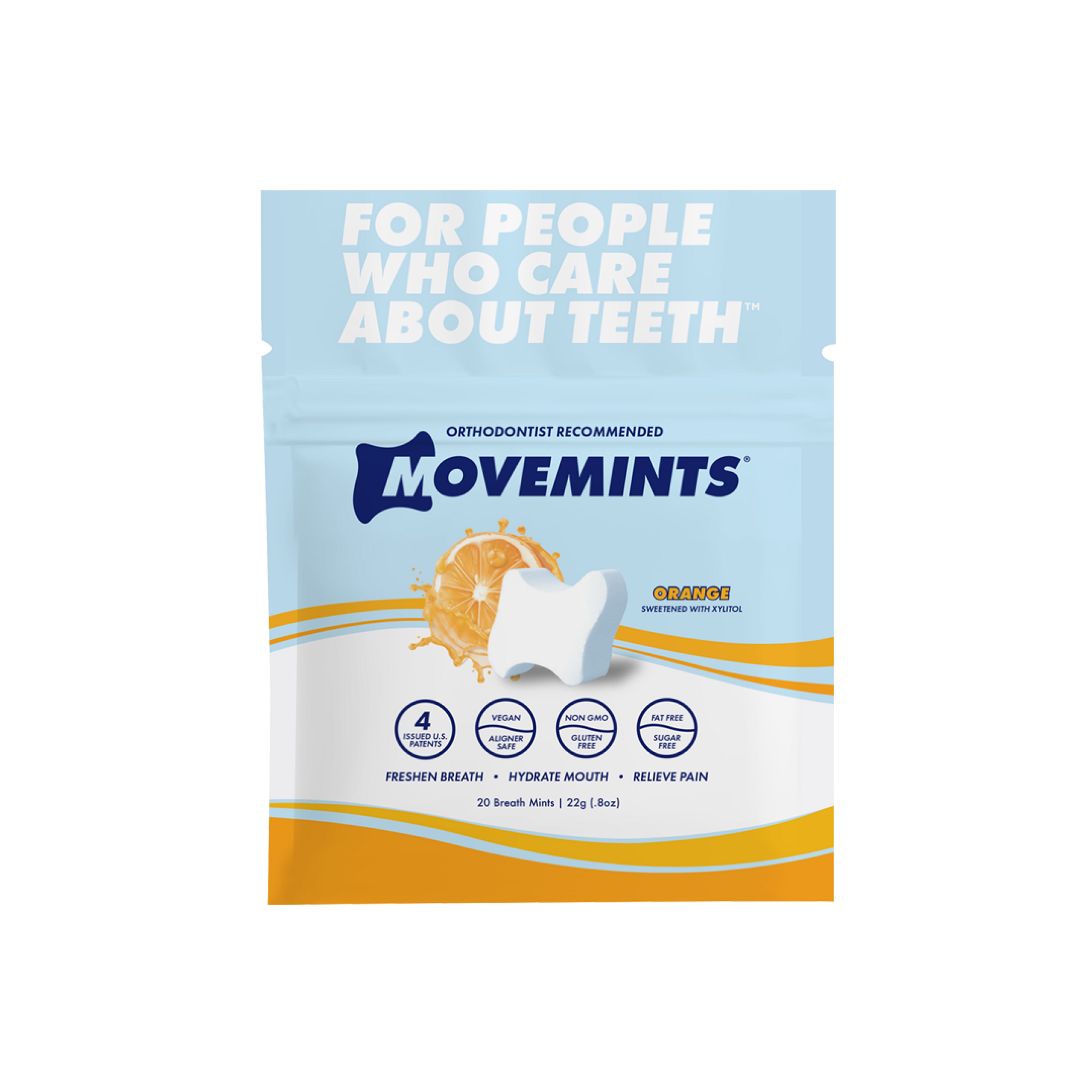Movemints Breath Mints for Aligners | Orange